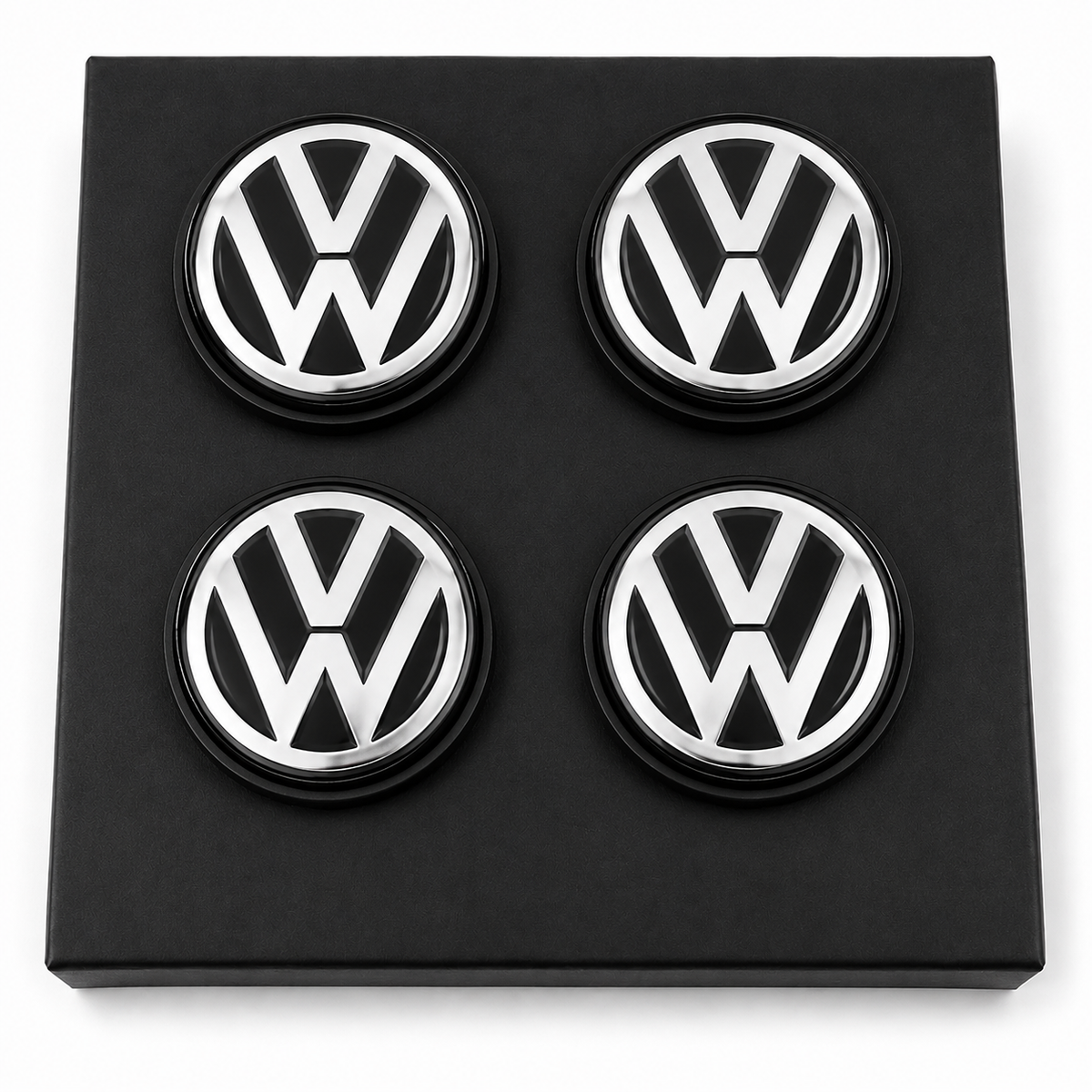 VW Floating Wheel Centre Caps 56mm 65mm Blue Silver – Bavarian Automotive