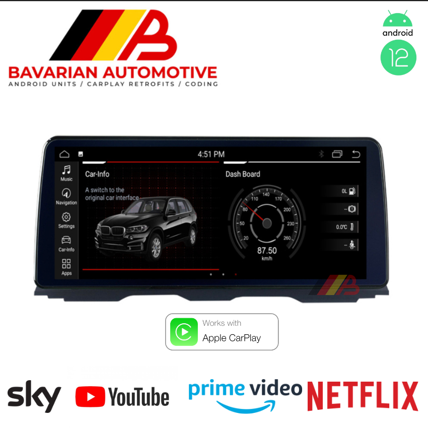 BMW 12.3" Android Touchscreen Android 14 System for BMW 5 Series GT (F ...