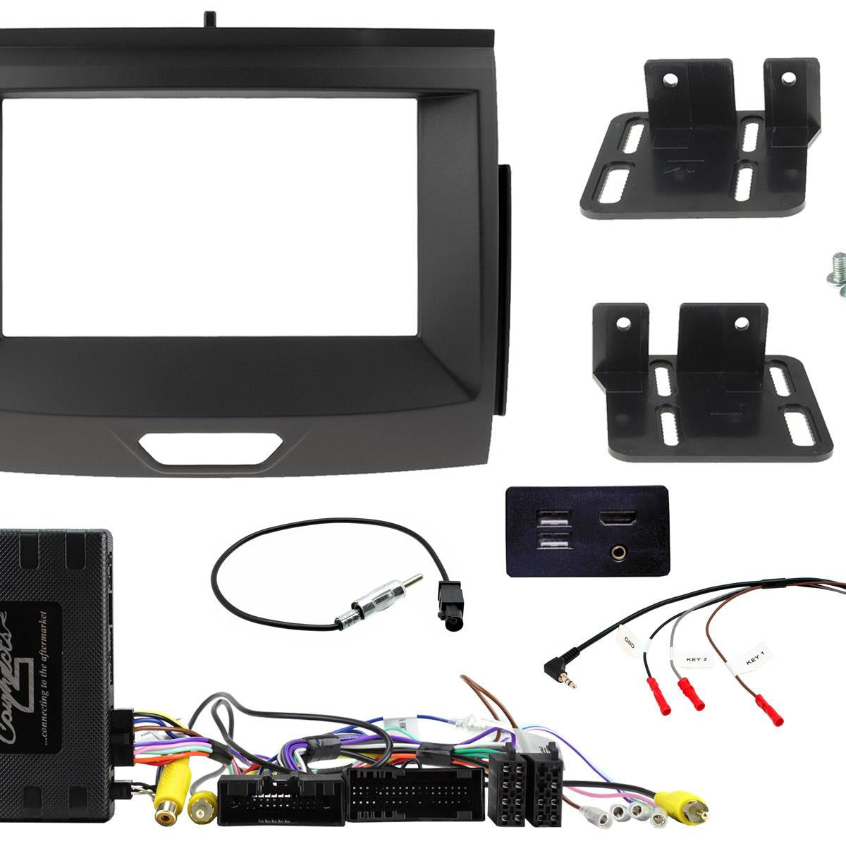 Connects2 Complete Double Din Fitting Kit for Ford Ranger (2016-2020 ...